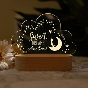 Personalized Sweet Dream Lamp,cute Night Light,baby Shower Gifts ...