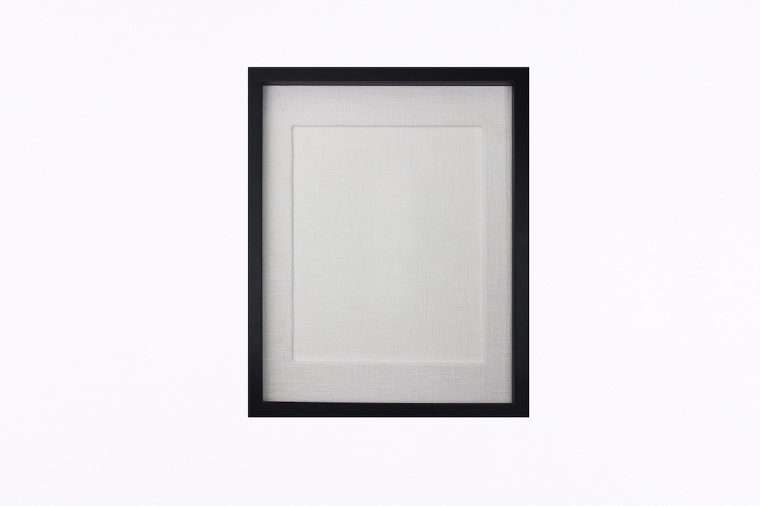 Custom Black Shadowbox Frame With Ivory Linen Matting for Artifact ...