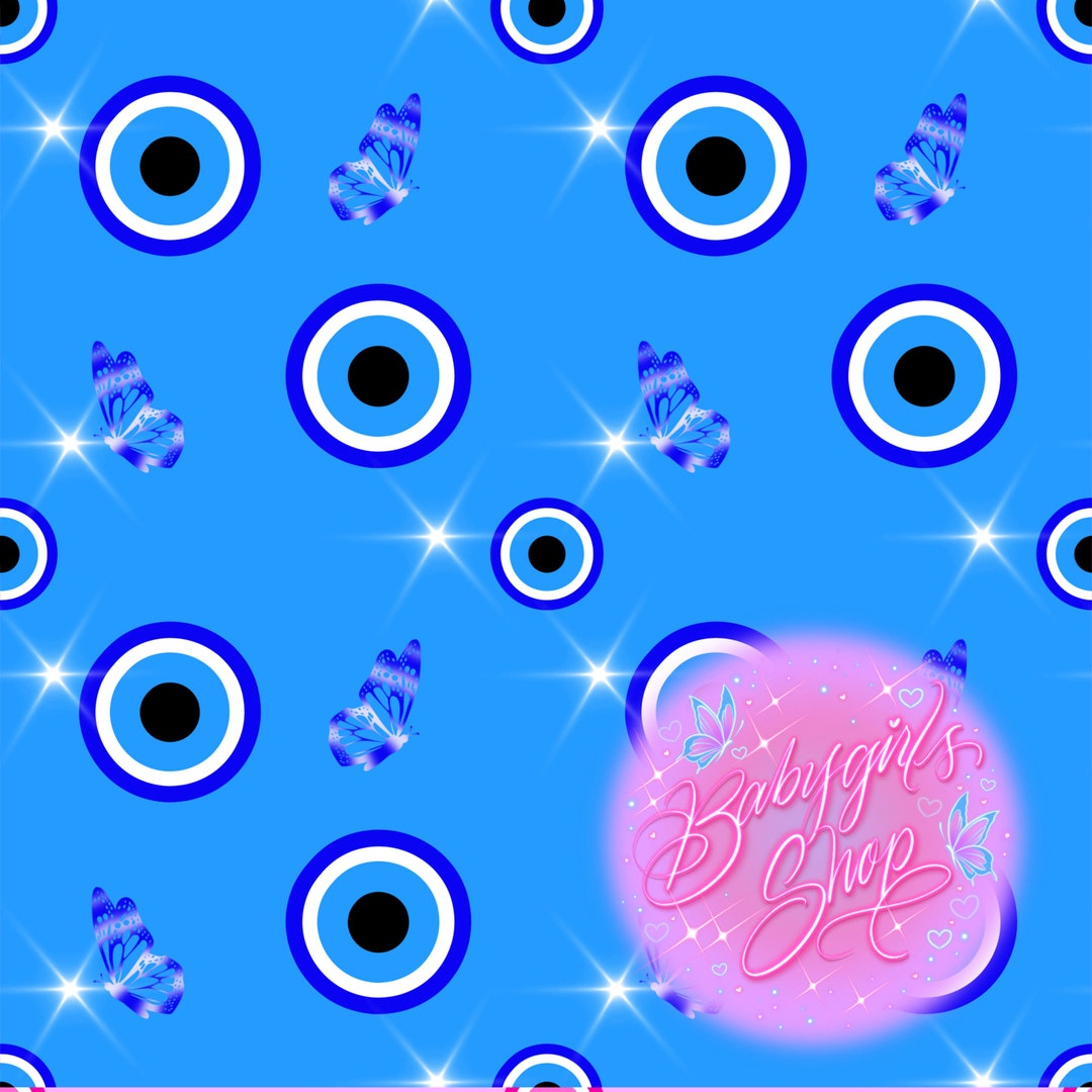 Ojo Evil Eye Seamless File Hand Drawn Seamless Patterns Y2K Chola ...