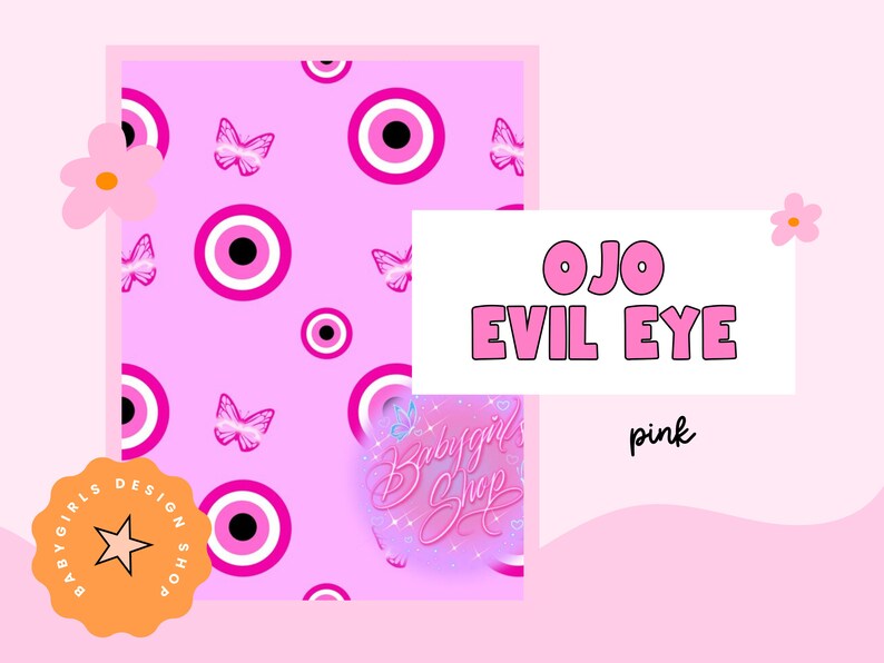 Ojo Evil Eye Seamless File Hand Drawn Seamless Patterns Y2k Chola