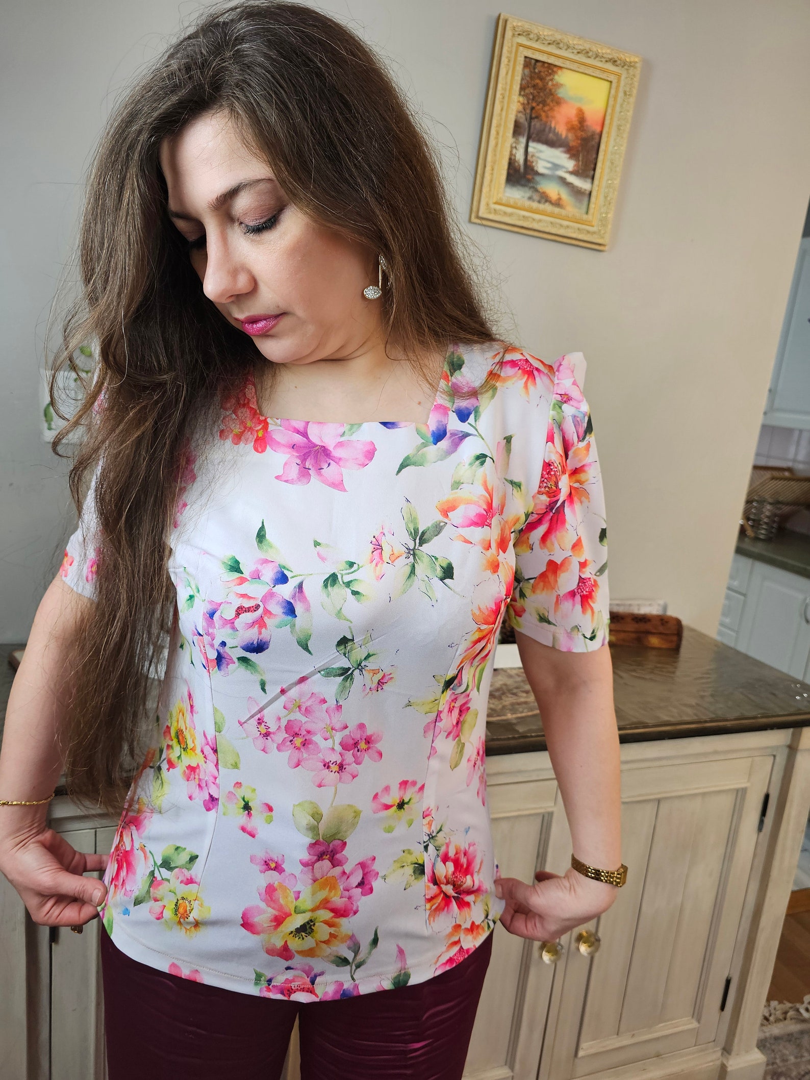 PDF Square Neck Top Sewing Pattern/puff Sleeve Top Pattern Summer PDF ...