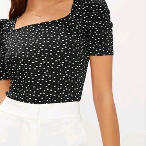 PDF Square Neck Top Sewing Pattern/puff Sleeve Top Pattern / - Etsy