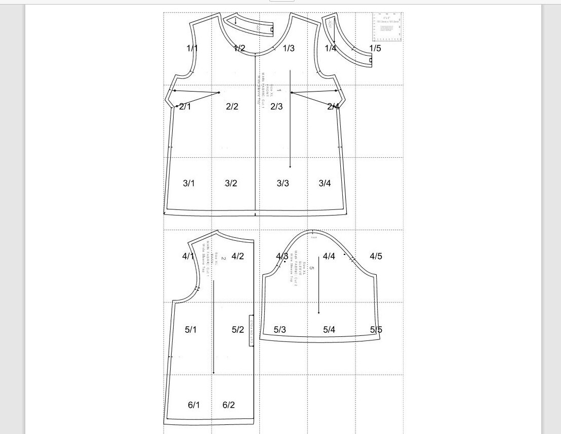 PDF Sewing Pattern Top & Pants, Top and Pants Sewing Pattern, Wide Leg ...