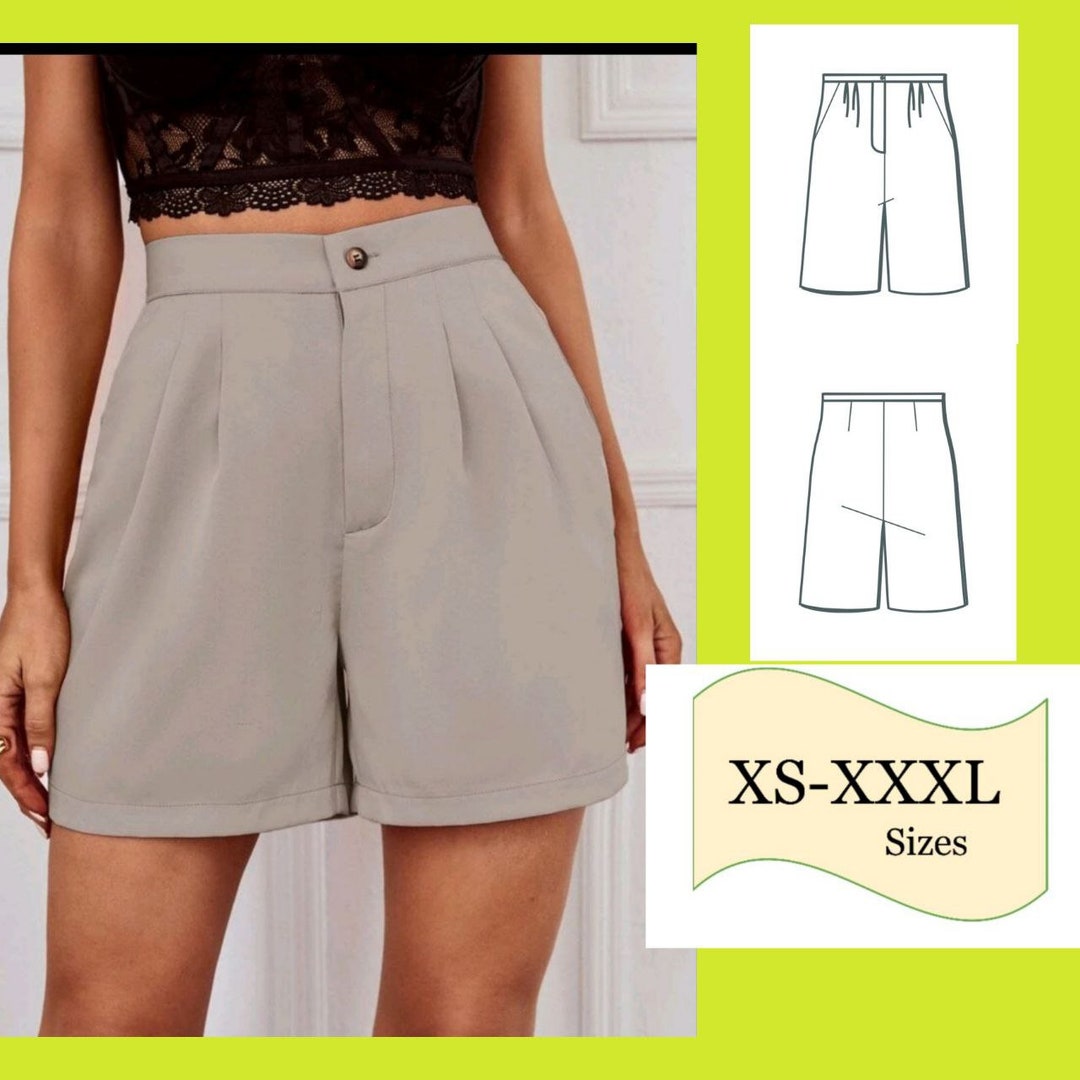 PDF Wide Leg Shorts Pattern Bermuda Shorts Pattern Pocket - Etsy