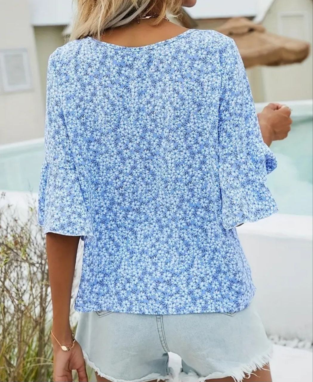 V Neck Ruffle Sleeve Top Pdf Sewing Pattern Summer Comfy Top - Etsy