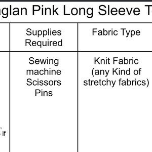 PDF Raglan Sleeve Top Pattern/ PDF Sewing Pattern/ Stretchy Fabric ...