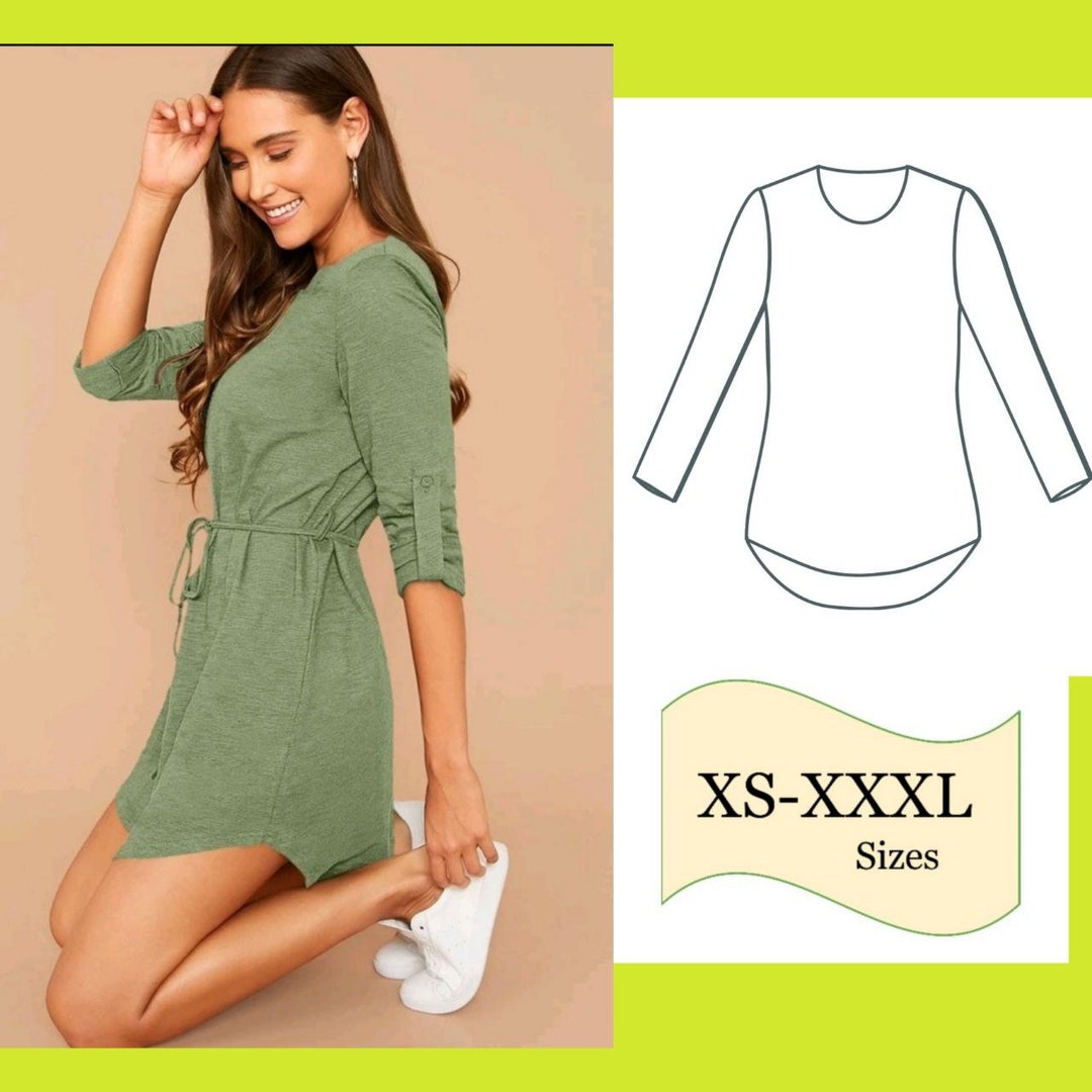 PDF Knit Dress Pattern/ PDF Sewing Pattern Stretchy Dress/ - Etsy