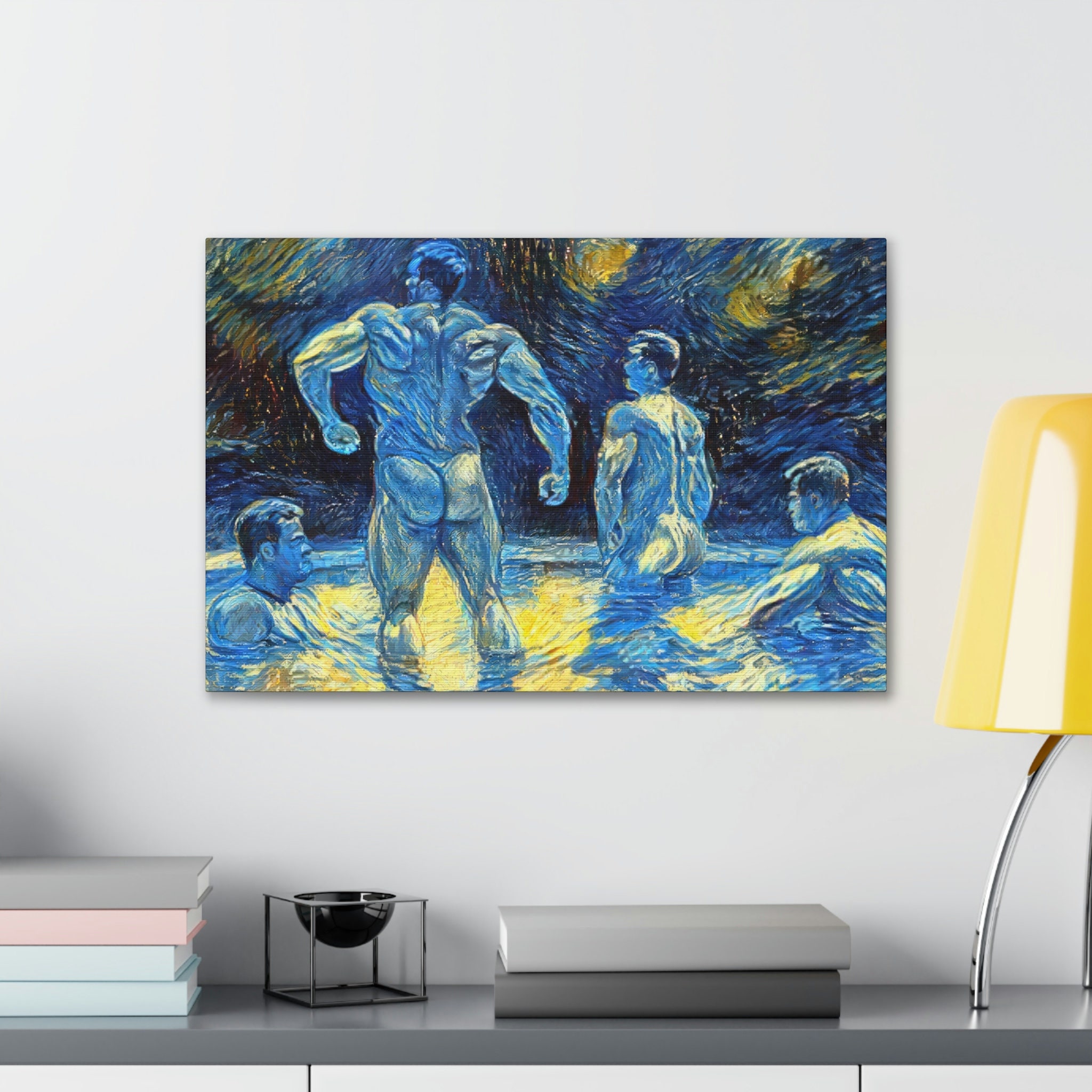 Skinny Dipping on a Starry Night -- Canvas Gallery Wrap - Etsy