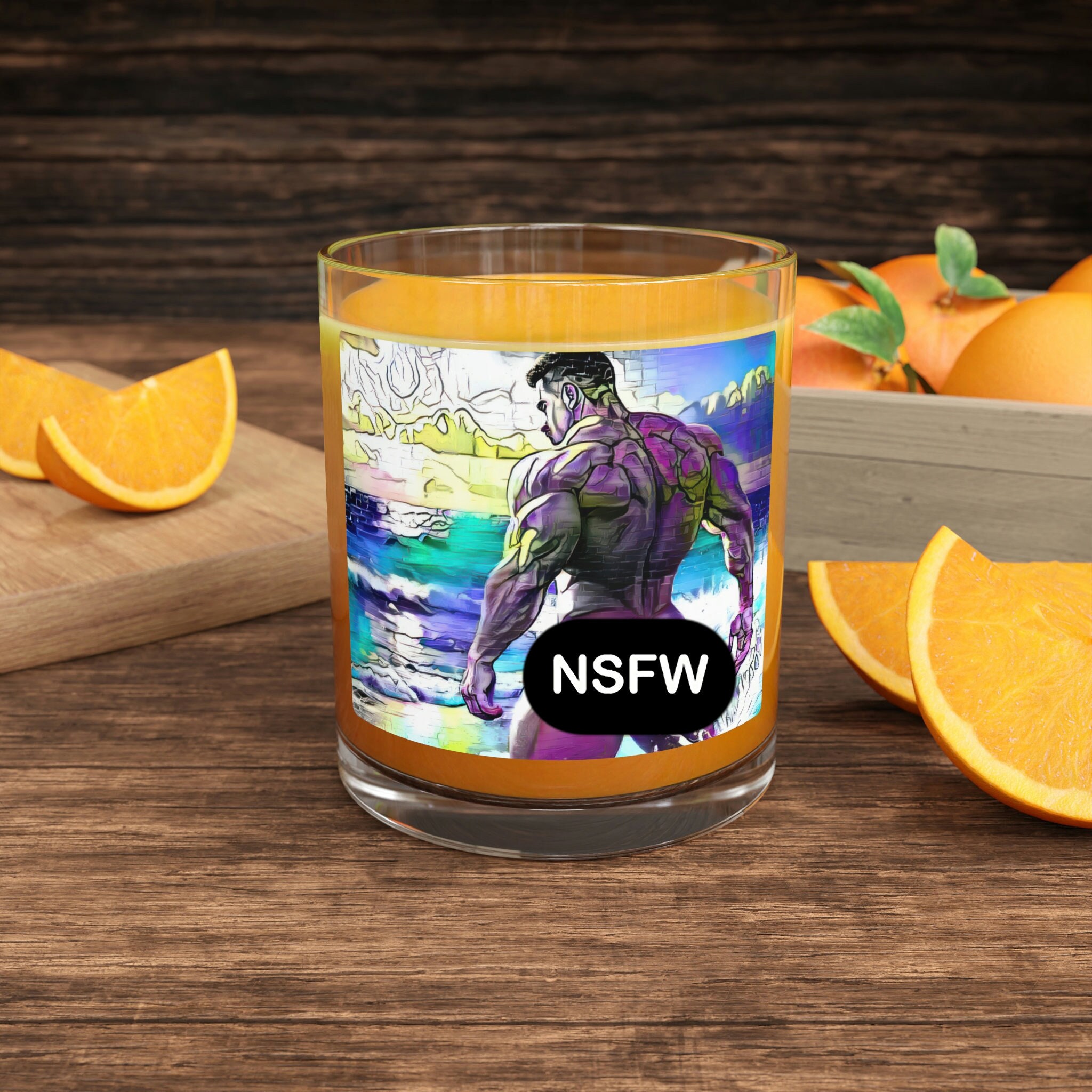 Nude Beach Bodybuilder Bar Glass - Etsy