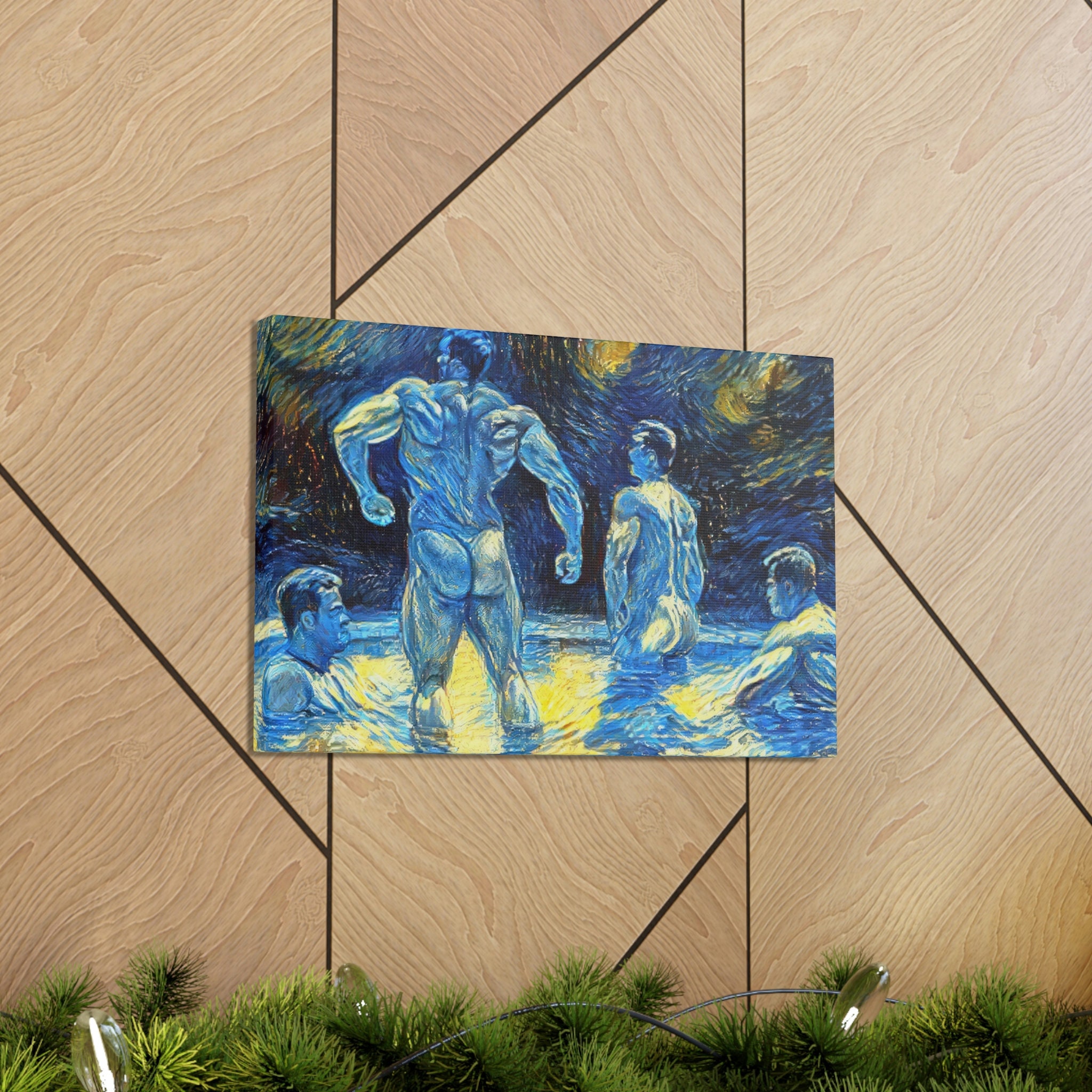Skinny Dipping on a Starry Night -- Canvas Gallery Wrap - Etsy