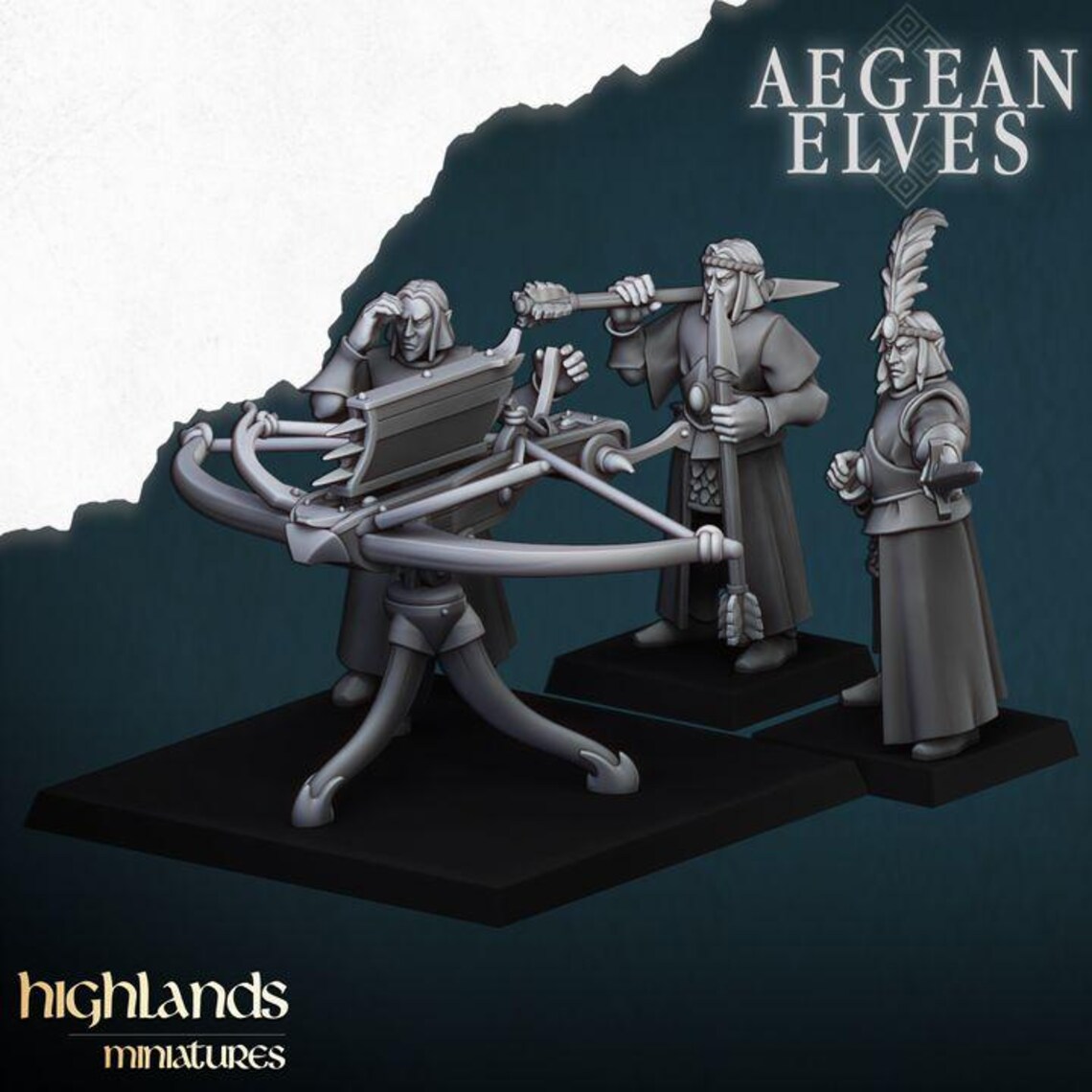 Elf Ballista - Aegean Elves | Highland Miniatures | Fantasy | Tabletop ...