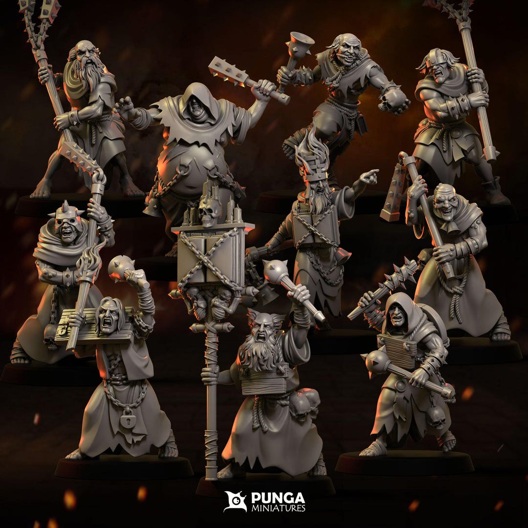 28mm Flagellant Warband | Fantasy | Punga Miniatures - Etsy