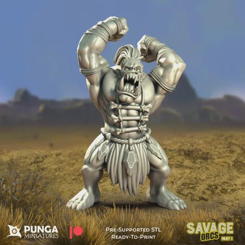 Savage Orc Team | Fantasy Football | Orc Team | Punga Miniatures - Etsy