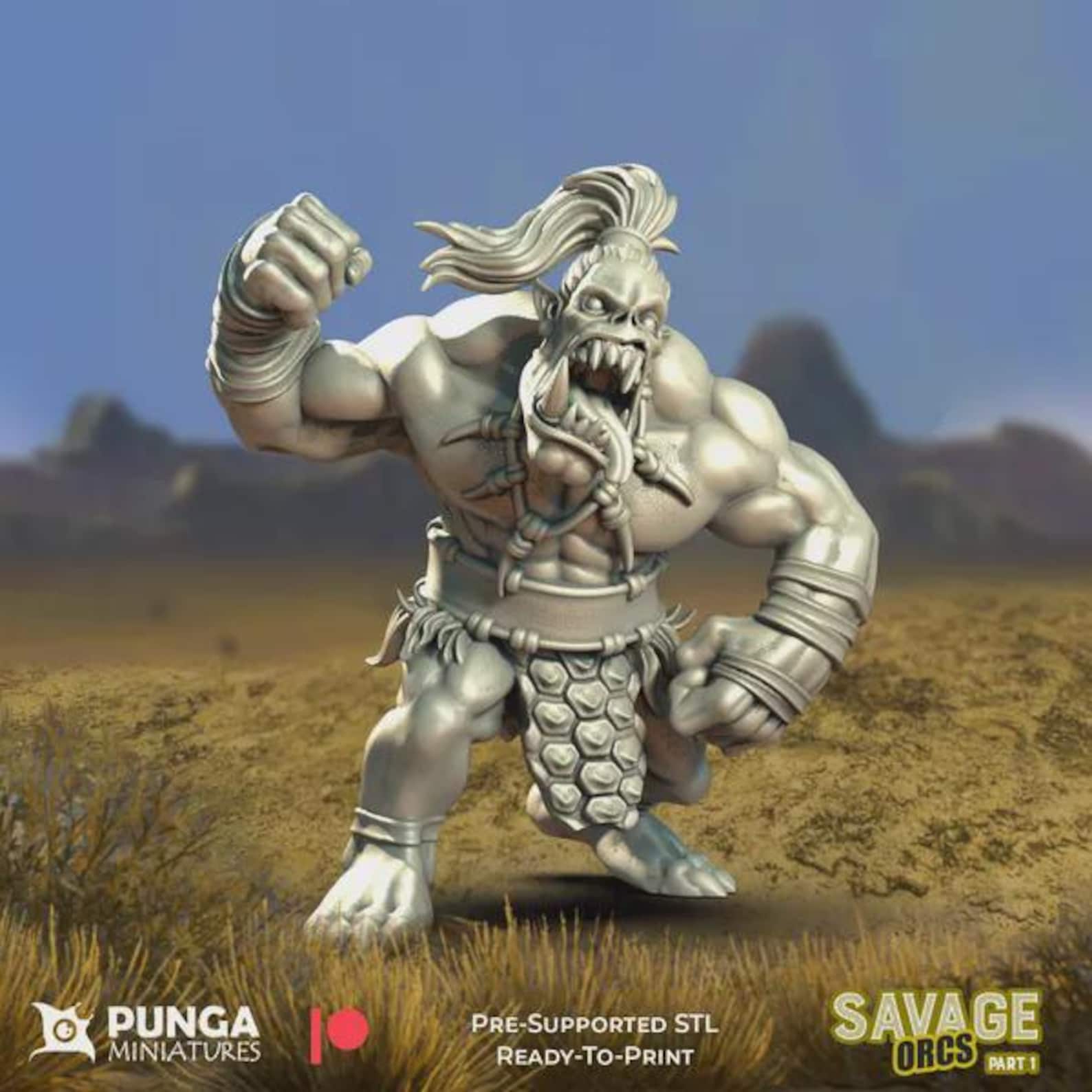 Savage Orc Team | Fantasy Football | Orc Team | Punga Miniatures - Etsy