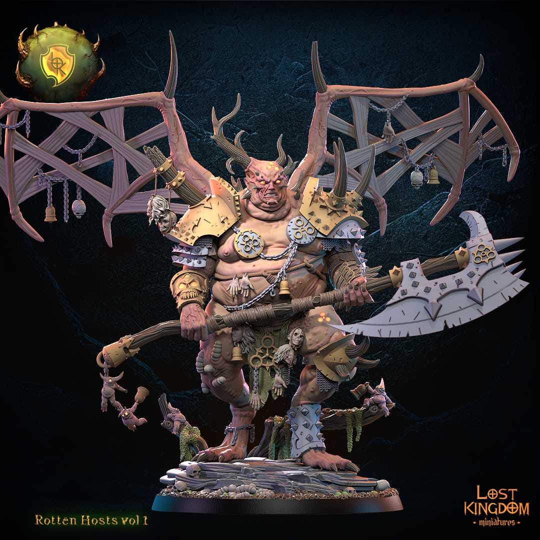 28mm N'elkor, Rotten Daemon Prince | Chaos | Proxy | Tabletop ...