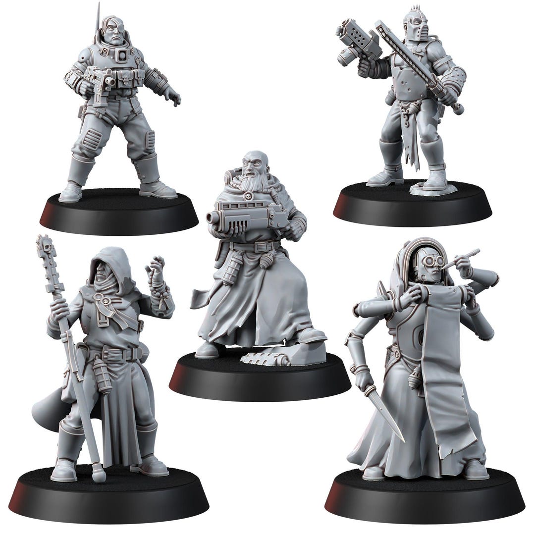 28mm Retinue 3 Inquisition Proxy Tabletop Wargaming Red Pilgrim - Etsy