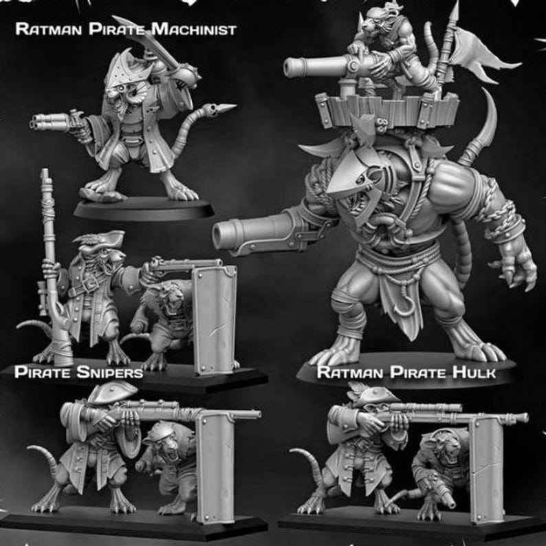 Pirate Ratmen | Fantasy Miniatures | Dnd | Tabletop Skirmish | Punga ...