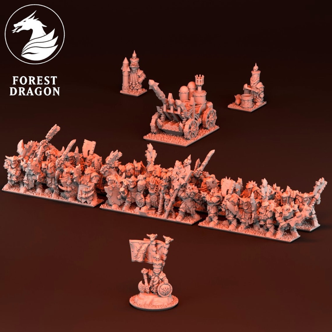 10mm Dwarf Demonsmith Starter Army Dwarves Warmaster Proxy Tabletop ...