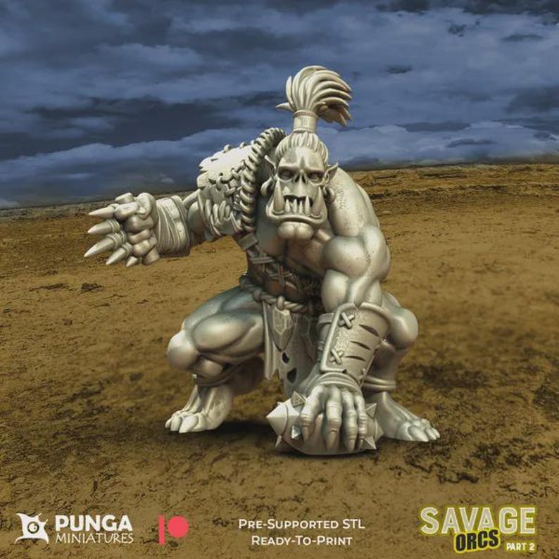 Savage Orc Team | Fantasy Football | Orc Team | Punga Miniatures - Etsy