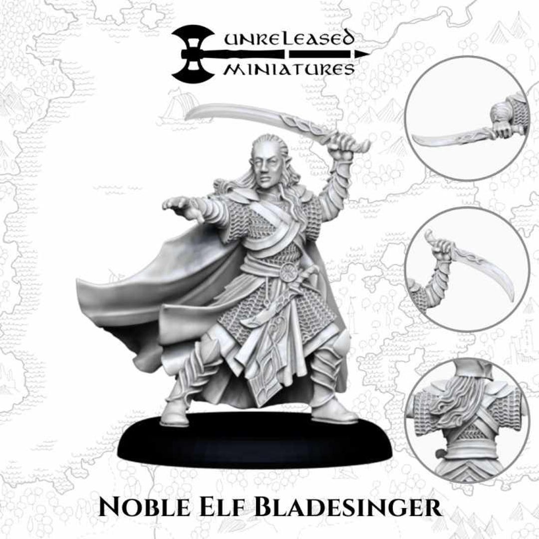 28mm Noble Elf Bladesinger | Middle Earth | Proxy | Tabletop ...