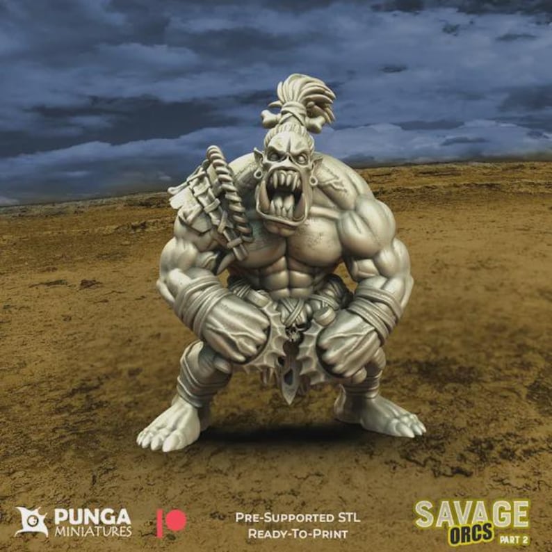 Savage Orc Team | Fantasy Football | Orc Team | Punga Miniatures - Etsy