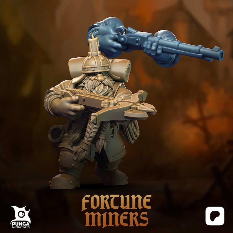 Dwarf Fortune Miners Warband | Fantasy Miniatures | Dnd | Tabletop ...