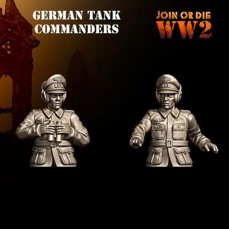 28mm German Tank Commanders | WW2 | 3D Breed Miniatures | Germany - Etsy