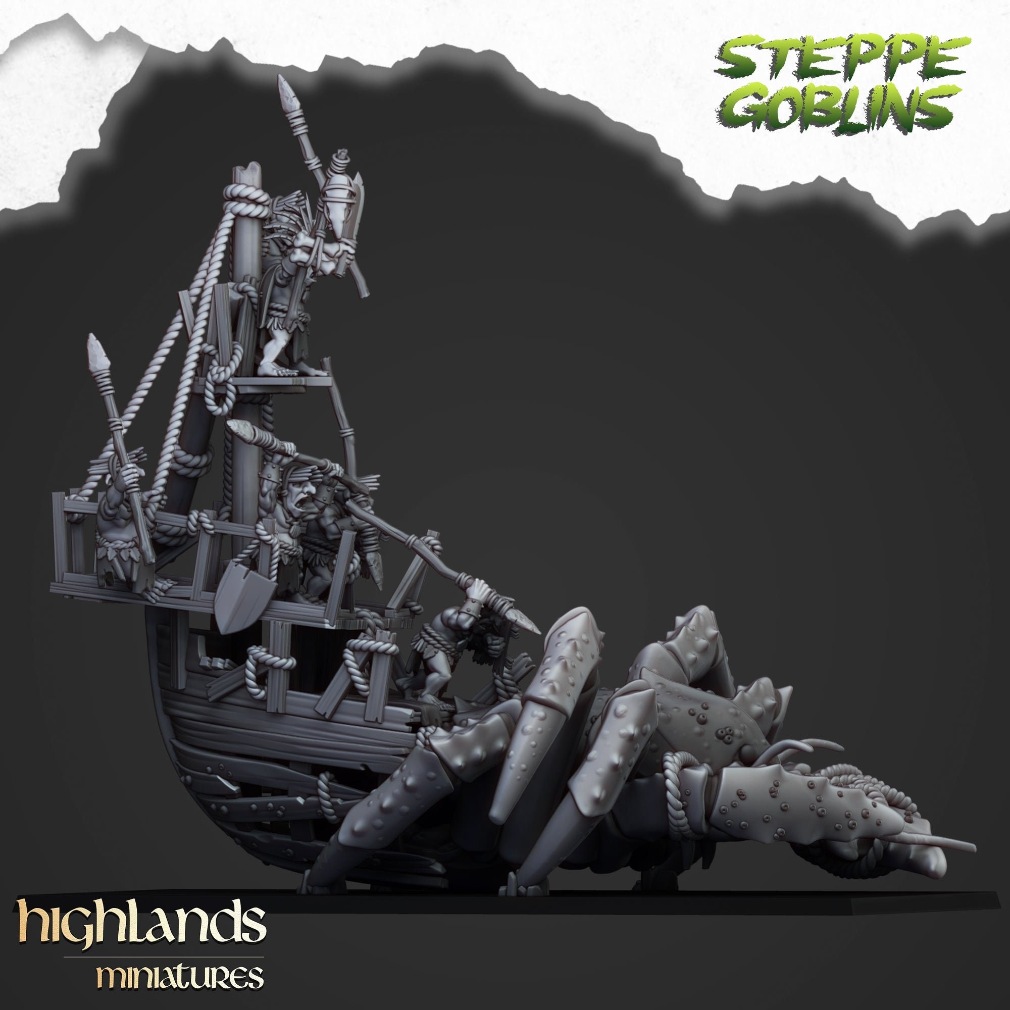 Goblins Giant Crab | Highland Miniatures, Fantasy Steppe Goblins - Etsy