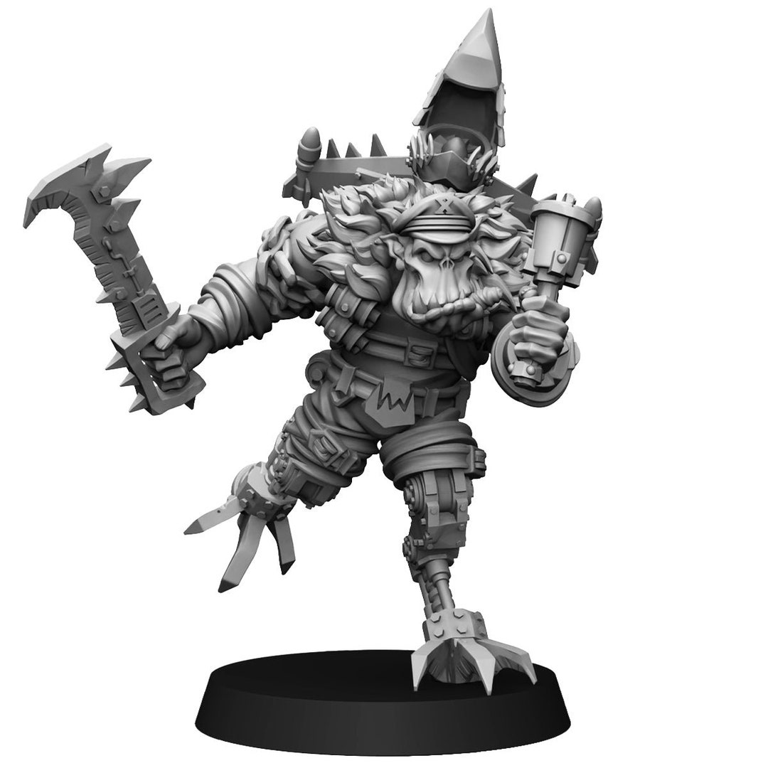 Orc Jetpack Boss With Choppa | Ork | Proxy | Tabletop | Wargaming ...