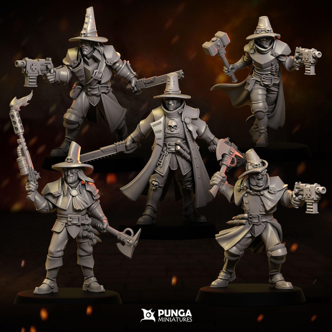 Sci-fi Witch Hunters | Fantasy | Dnd Miniatures | Mordheim | Punga ...