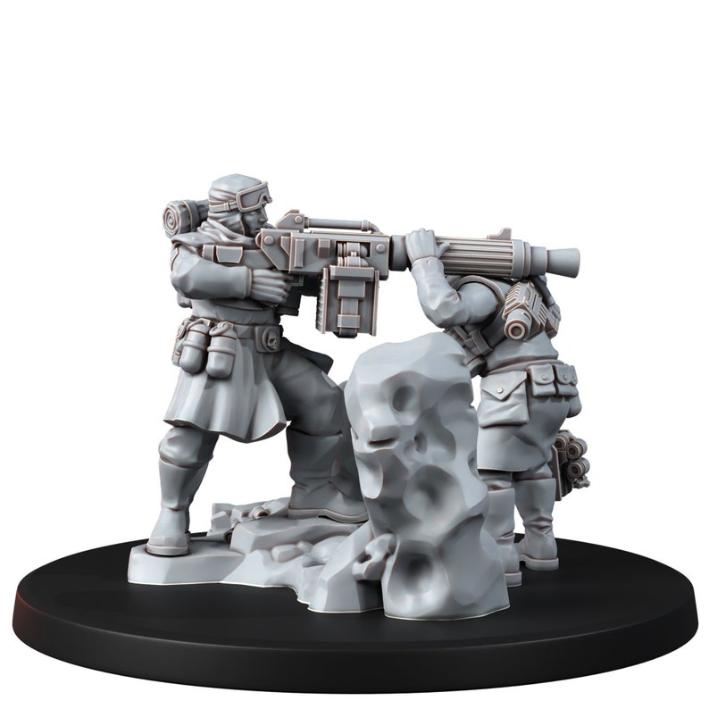 28mm Desert Hawks Machine Gun Team | Guard | Proxy | Tabletop ...