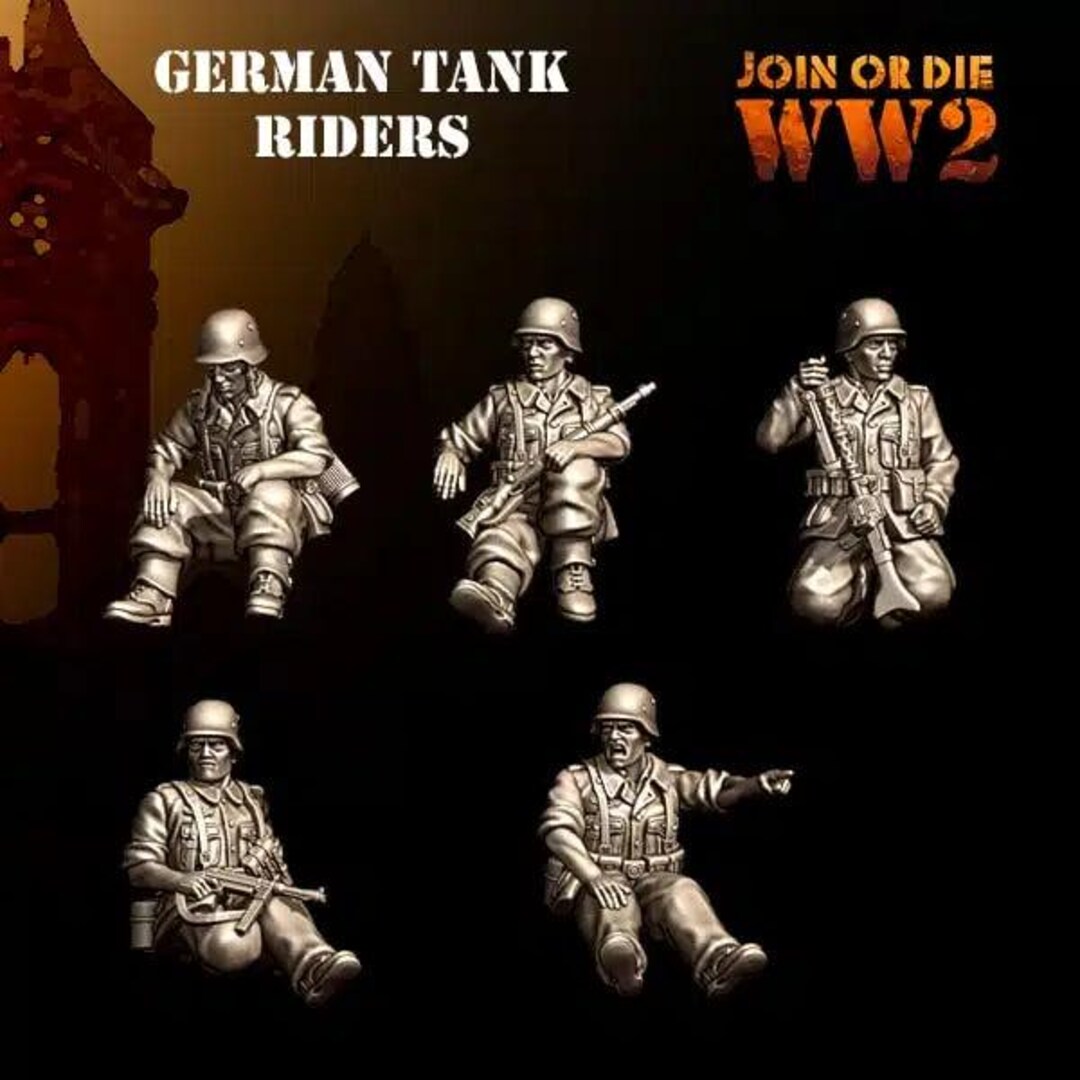 28mm German Tank Riders | WW2 | 3D Breed Miniatures | Germany - Etsy