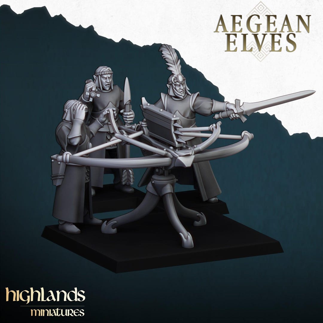 28mm Balista - Aegean Elves | Highland Miniatures, Fantasy Aegean Elves ...