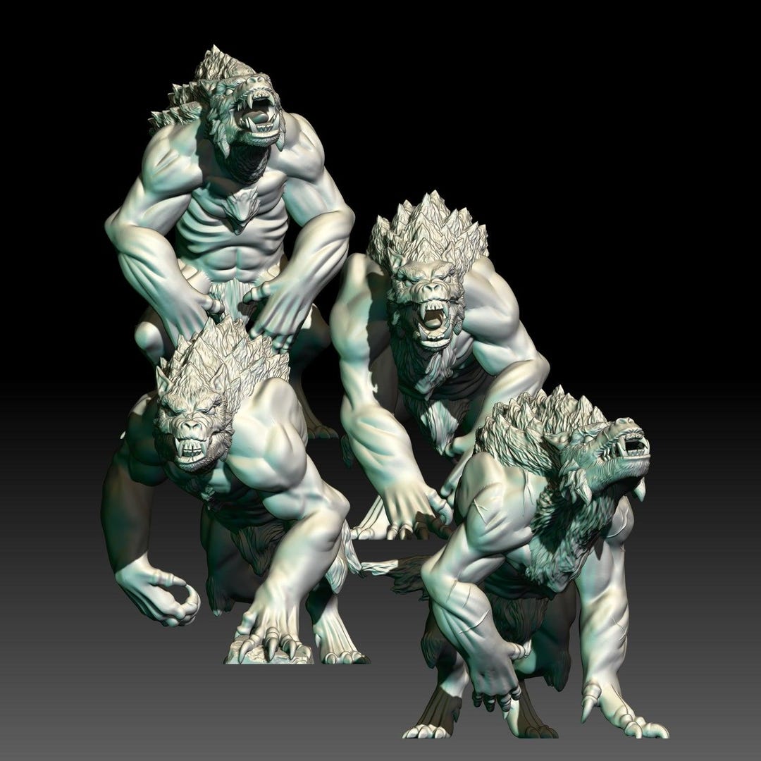 28mm Werewolves | Beasts | Proxy | Tabletop | Wargaming | Khurzluk Miniatures - Etsy