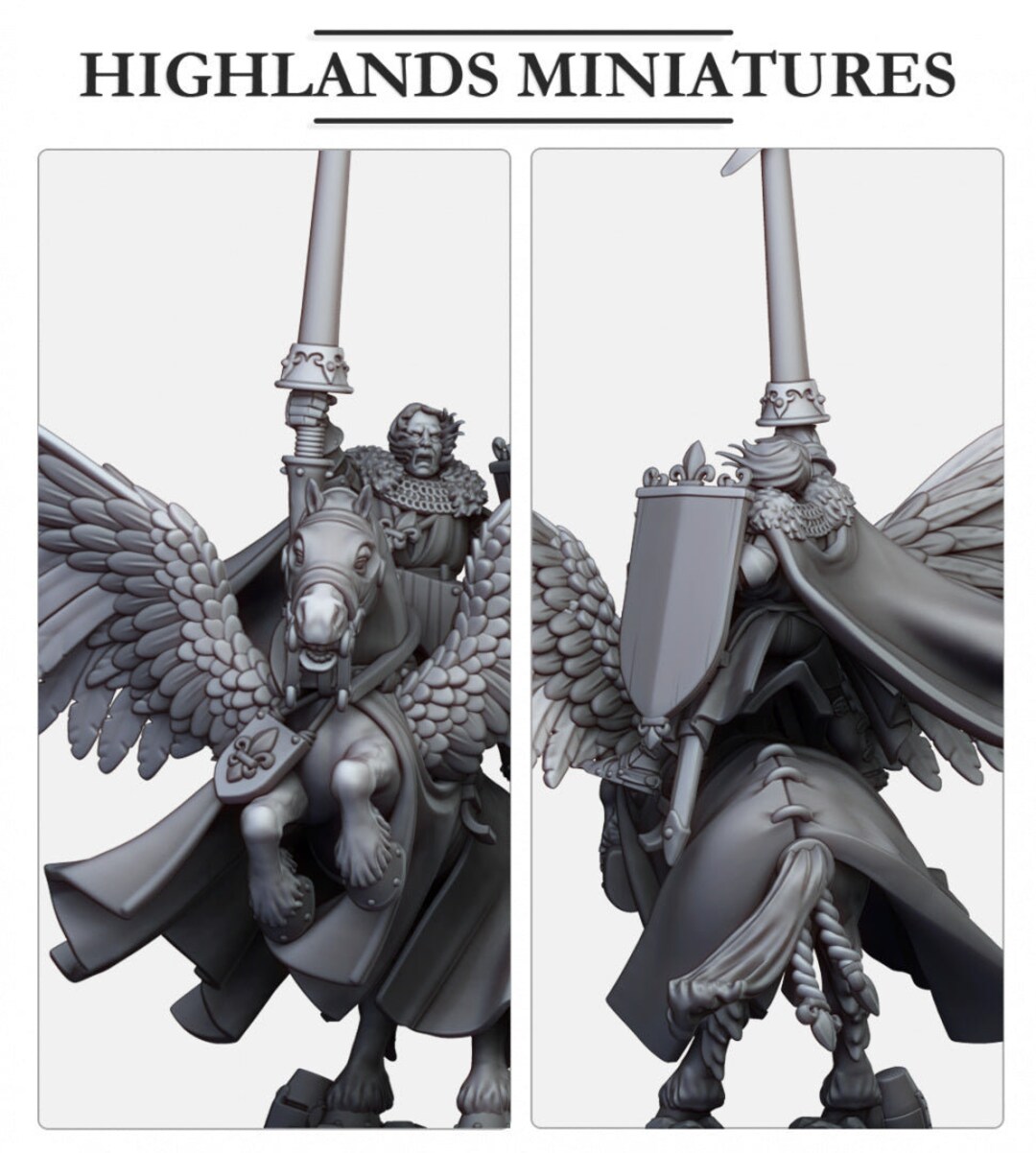 Gallia Lord on Pegasus Sir Lancelot, High Duke | Highland Miniatures ...