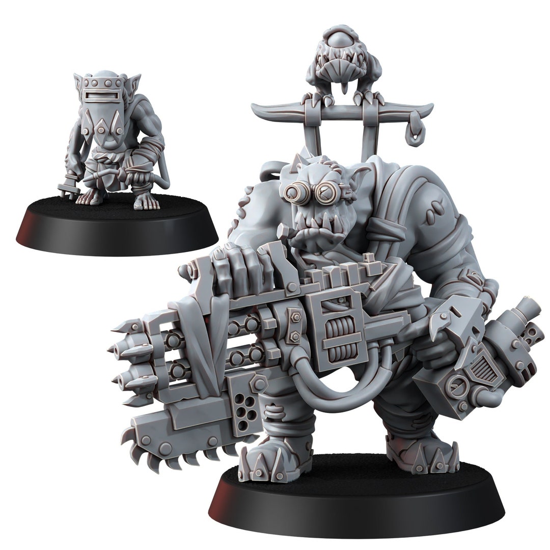 Orc Spanner Boss and Goblin Sidekick | Ork | Proxy | Tabletop ...