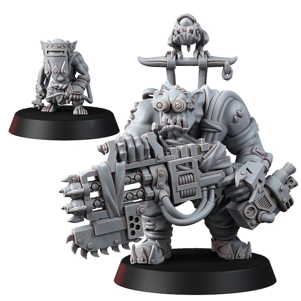 Orc Sniper and Goblin Sidekick Ork Proxy Tabletop Wargaming Malicious ...