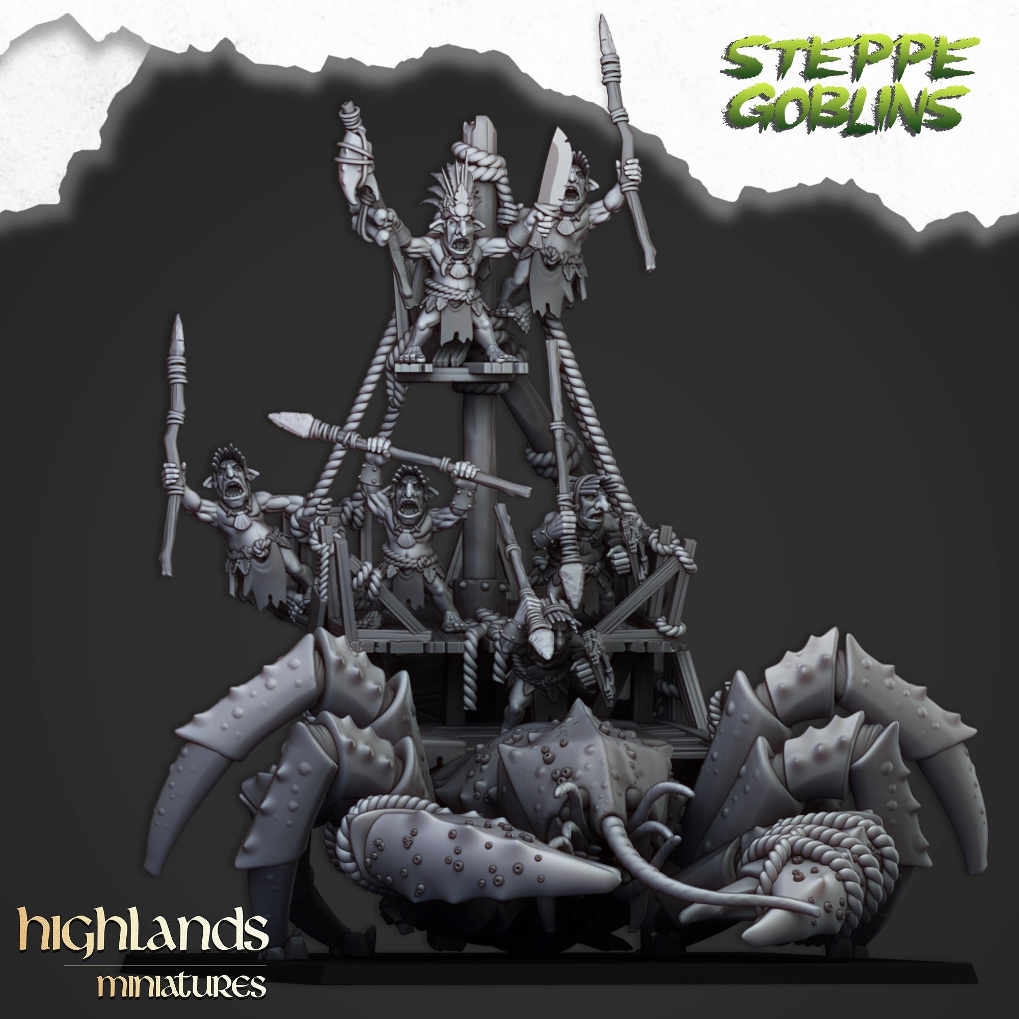 Goblins Giant Crab | Highland Miniatures, Fantasy Steppe Goblins - Etsy