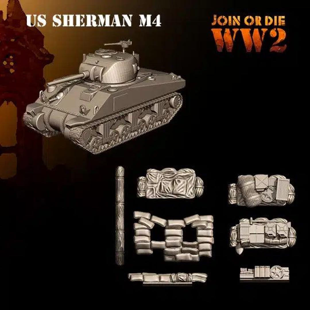 28mm US Army M4 Sherman | WW2 | 3D Breed Miniatures | United States - Etsy