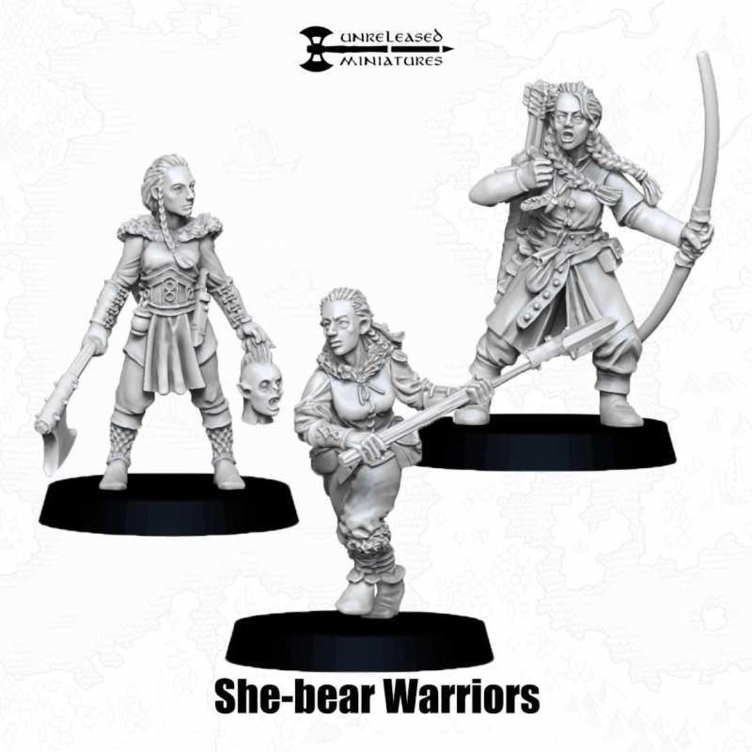 28mm She-bears Warriors | Middle Earth | Proxy | Tabletop | Wargaming ...