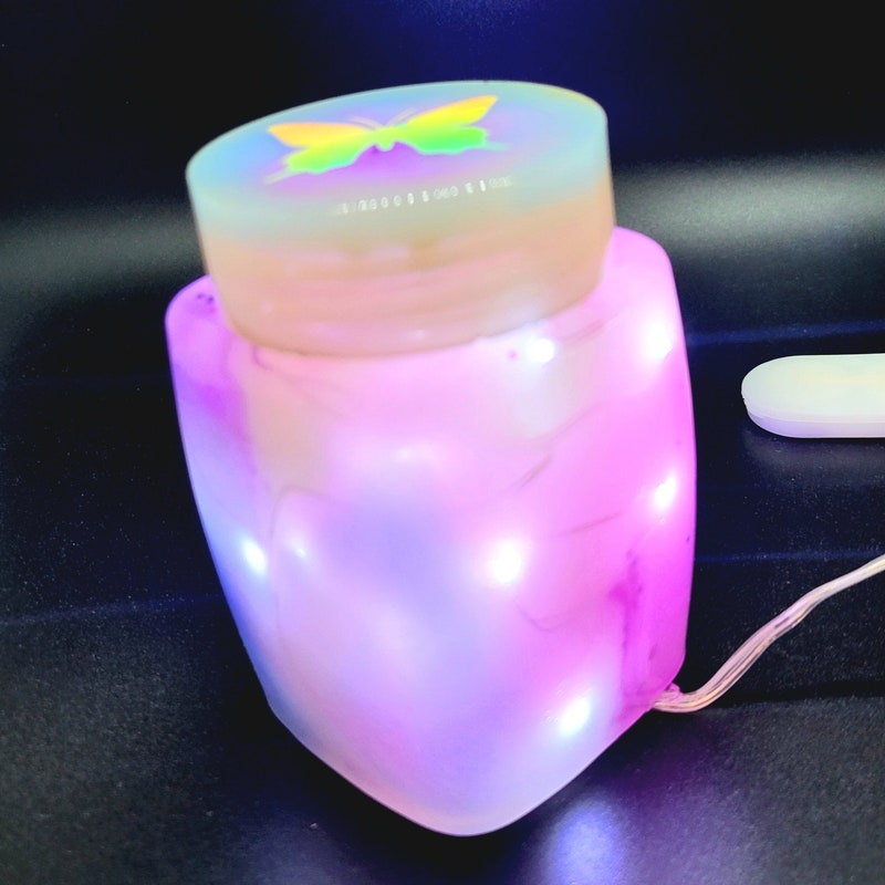 Rainbow in Jar Light - Etsy