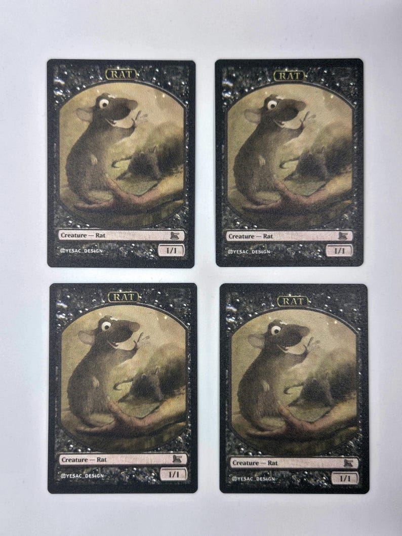 X4 Magic the Gathering Rat Tokens - Ratatouille - Etsy