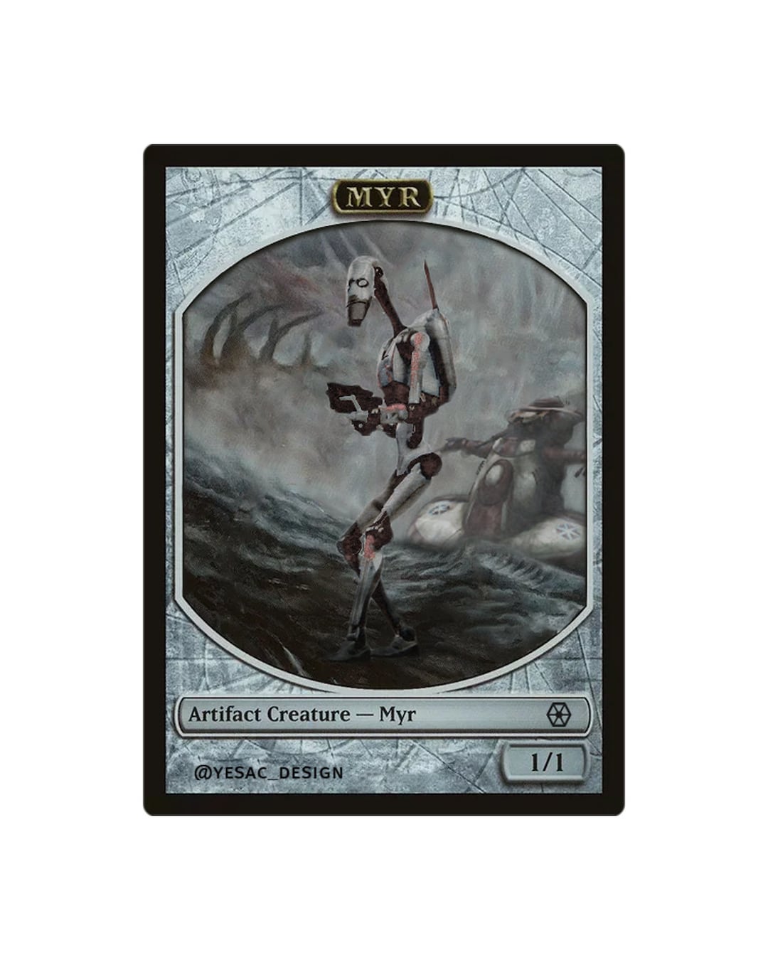 X4 Magic the Gathering Myr Tokens Battledroid - Etsy