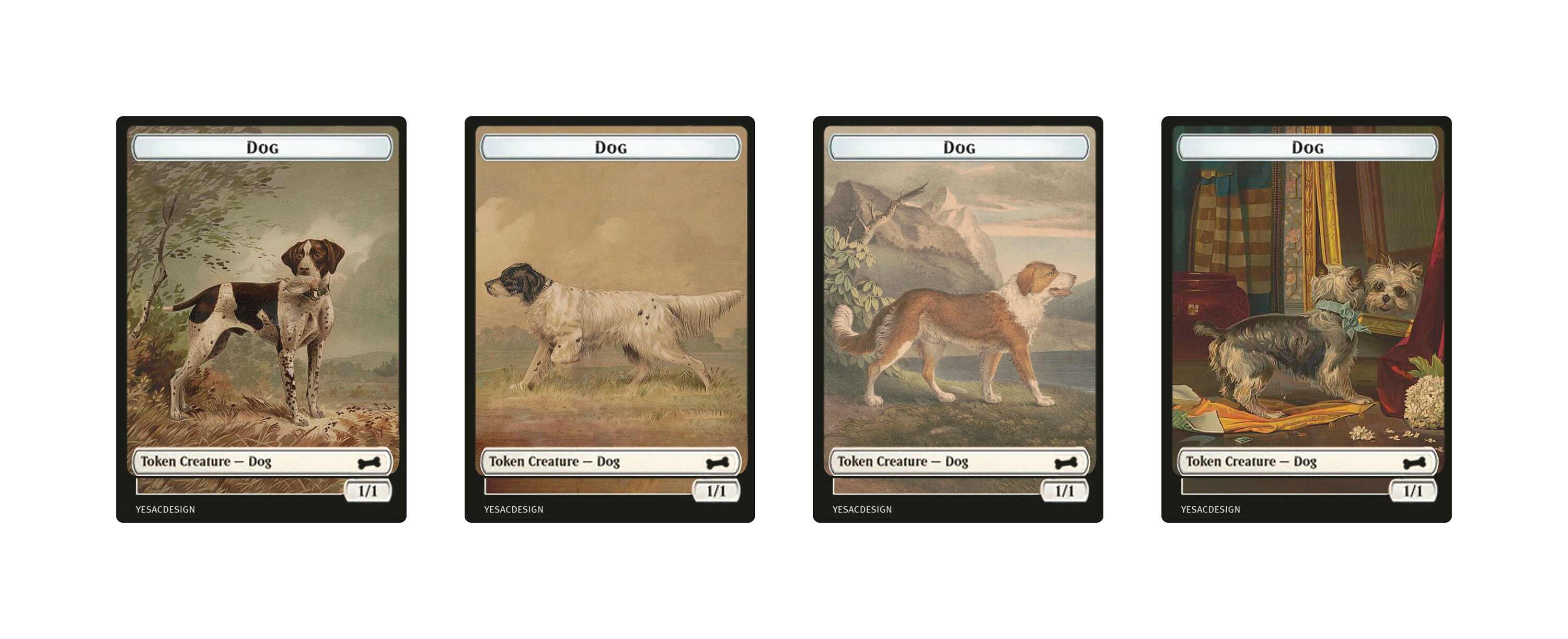 Magic the Gathering Dog Tokens - Good Boy Paintings - Etsy