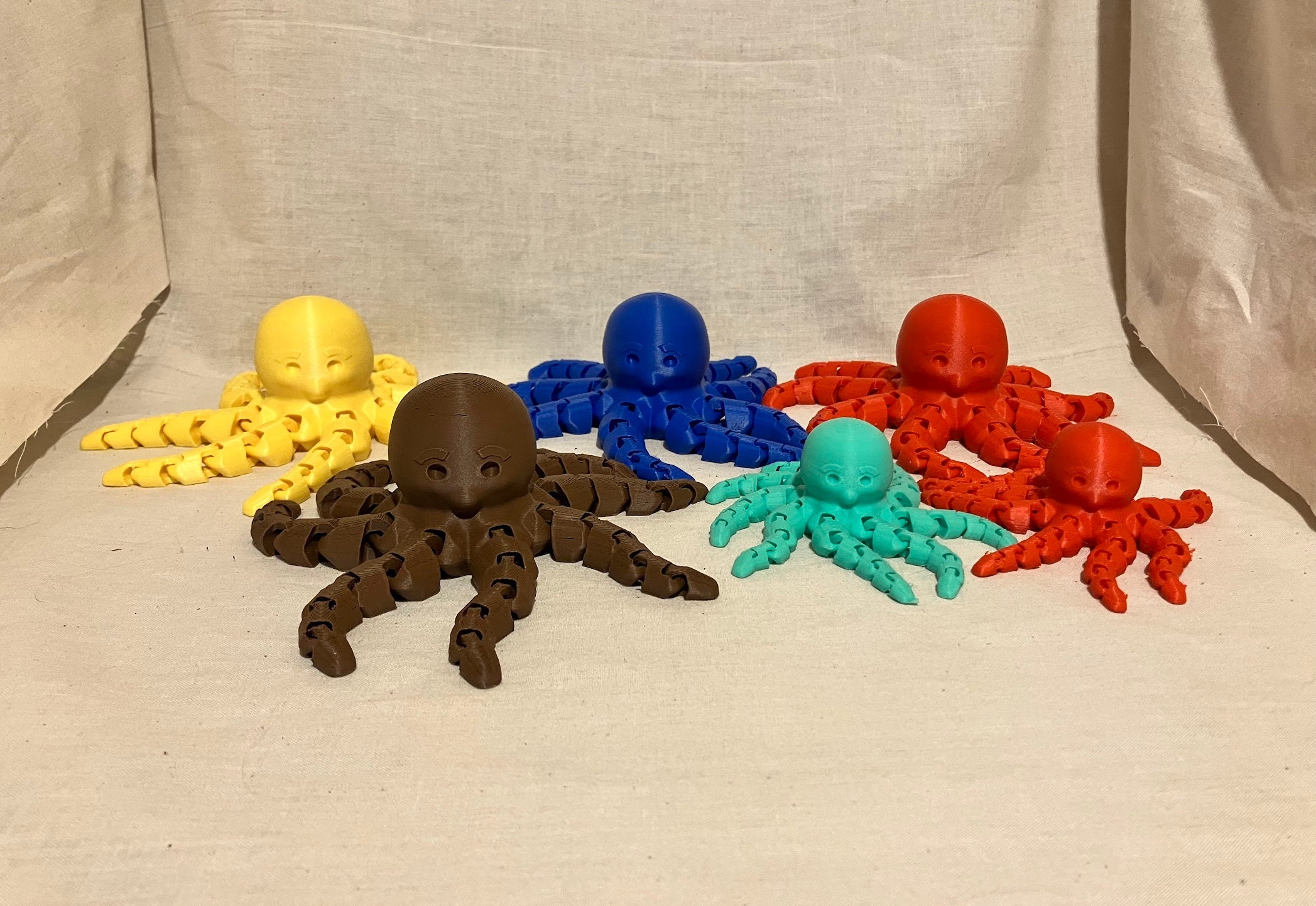 Articulated Octopus Fidget 3D Printed Funny Flexi Octopus - Etsy