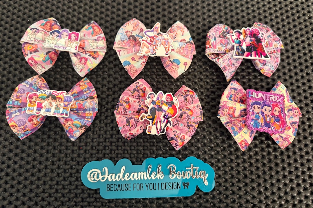 Kpop Huntrix Moño, Kpop Demon Hunters Bow, Jinu Manga Bow, Regalo Para ...