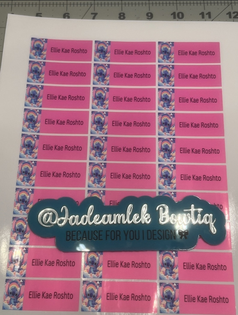 Stitch Ohana Hawaii Custom Lables / Pegatina Escolares /daycare Labels ...