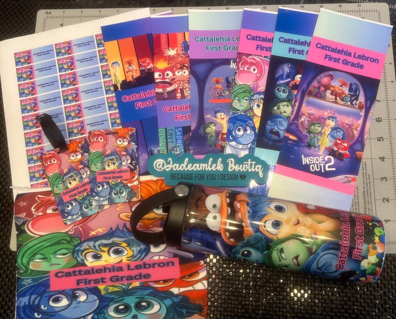 Inside Out Emotions Emociones Custom Lables / Pegatina Escolares ...
