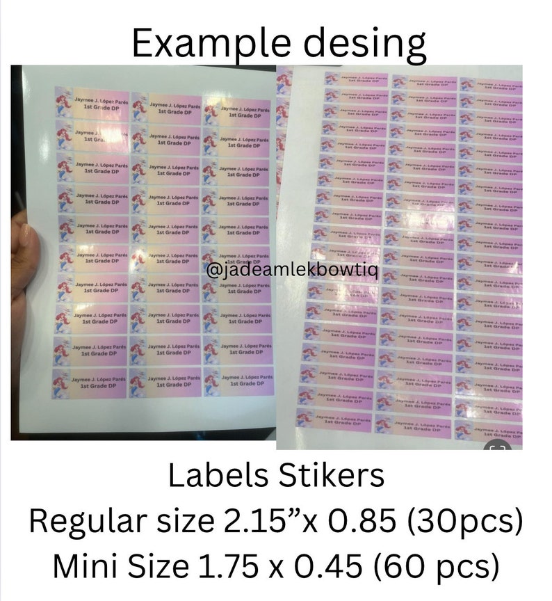 Bluey Bingo Cartoon Custom Lables / Pegatina Escolares /daycare Labels ...