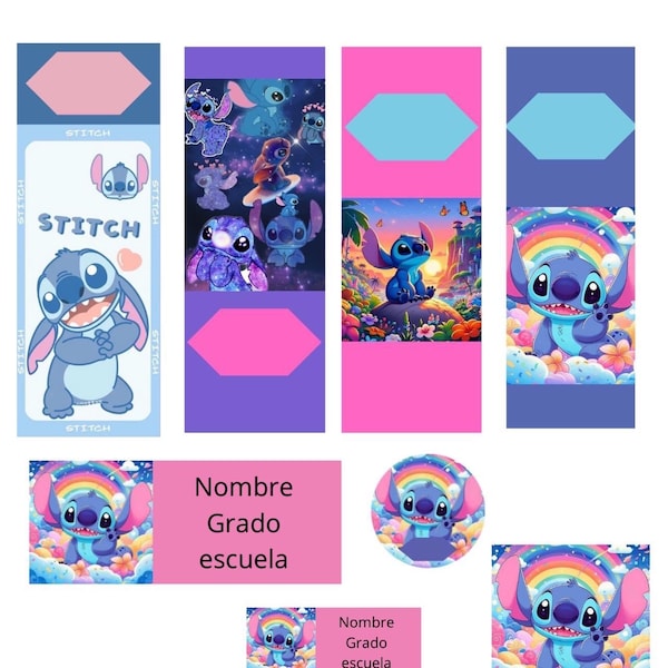 Stitch Editable Name Labels Etsy